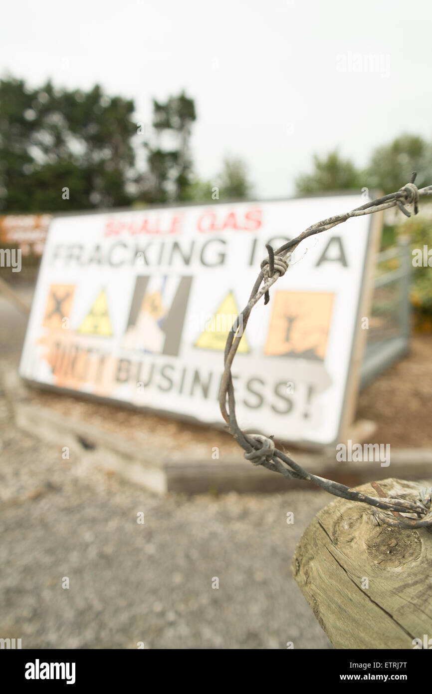 Fracking protesting signage Stock Photo - Alamy