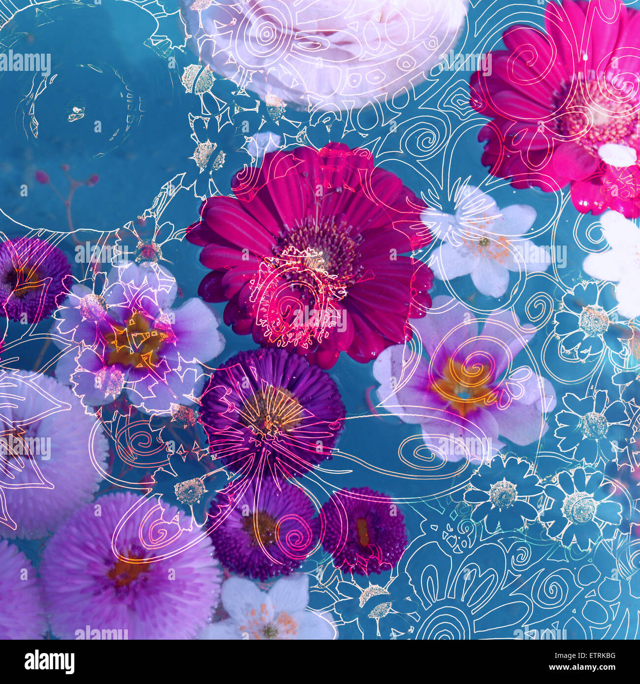 composition and design with flowers Stock Photo - Alamy