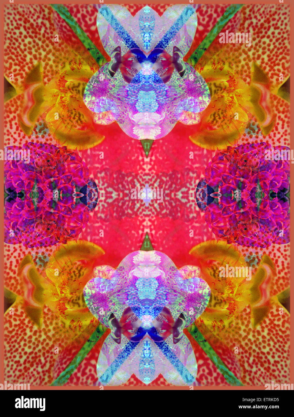 colorful layer work from blossoms Stock Photo - Alamy
