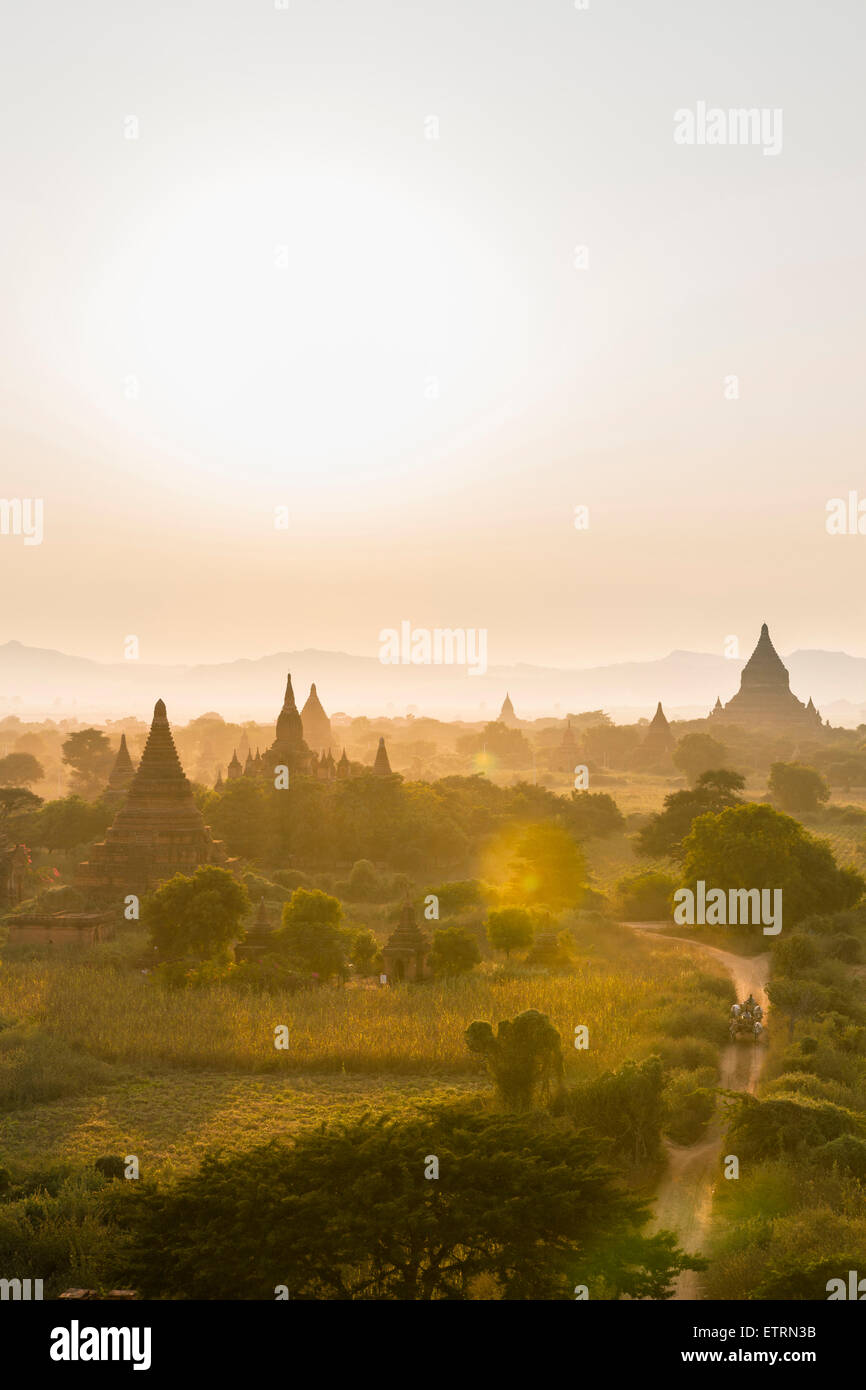 Sunrise aerial sun flare over hi-res stock photography and images - Alamy