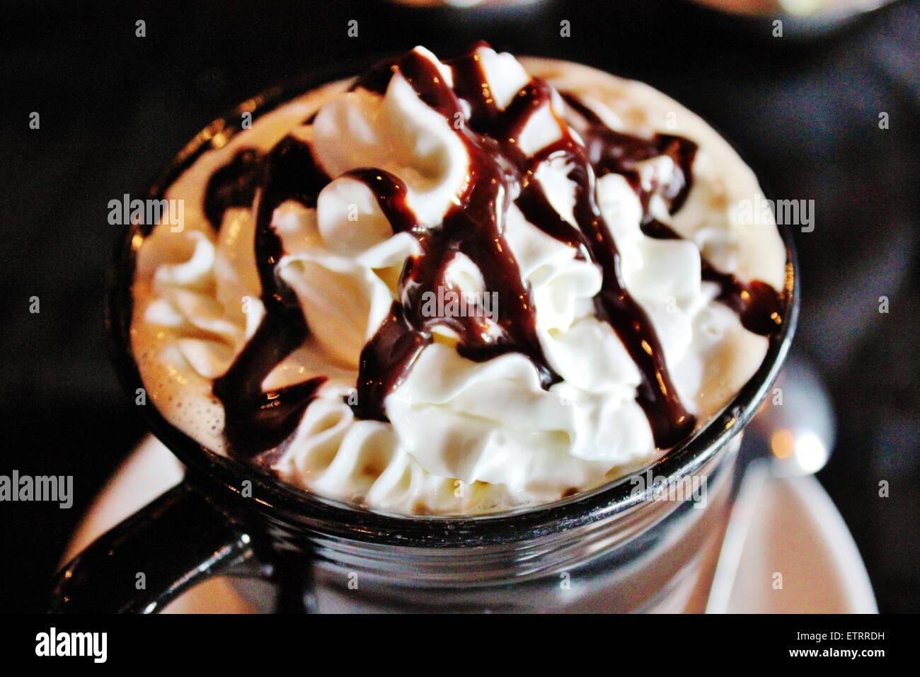 A chocolate mocha from a small coffee shop in DeLand, Florida Stock ...