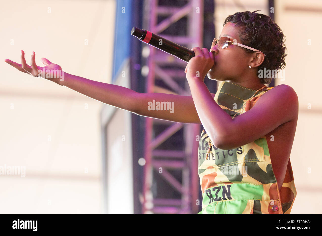 June 11, 2015 - Manchester, Tennessee, U.S - Rapper DEJA TRIMBLE (aka ...