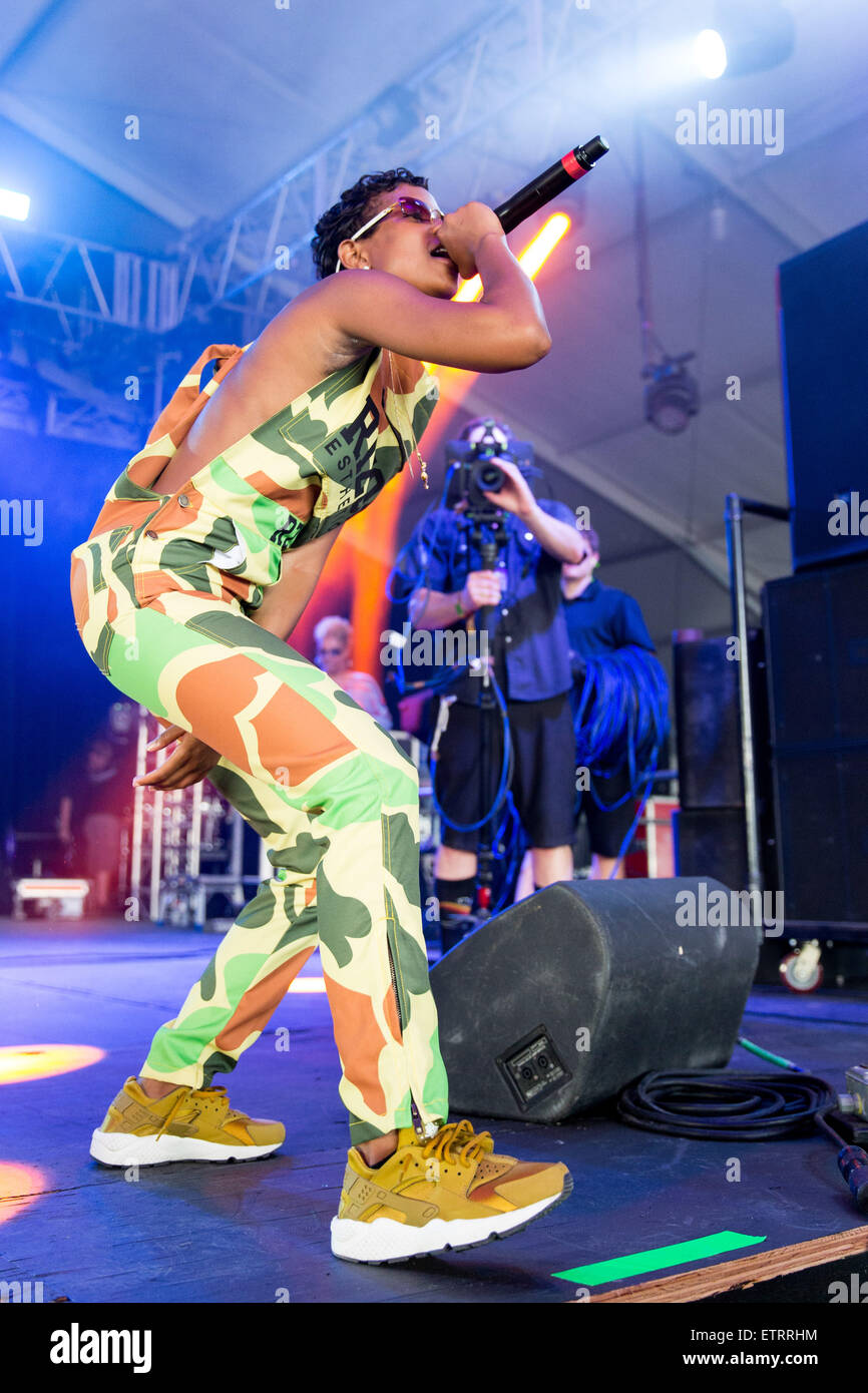 June 11, 2015 - Manchester, Tennessee, U.S - Rapper DEJA TRIMBLE (aka ...