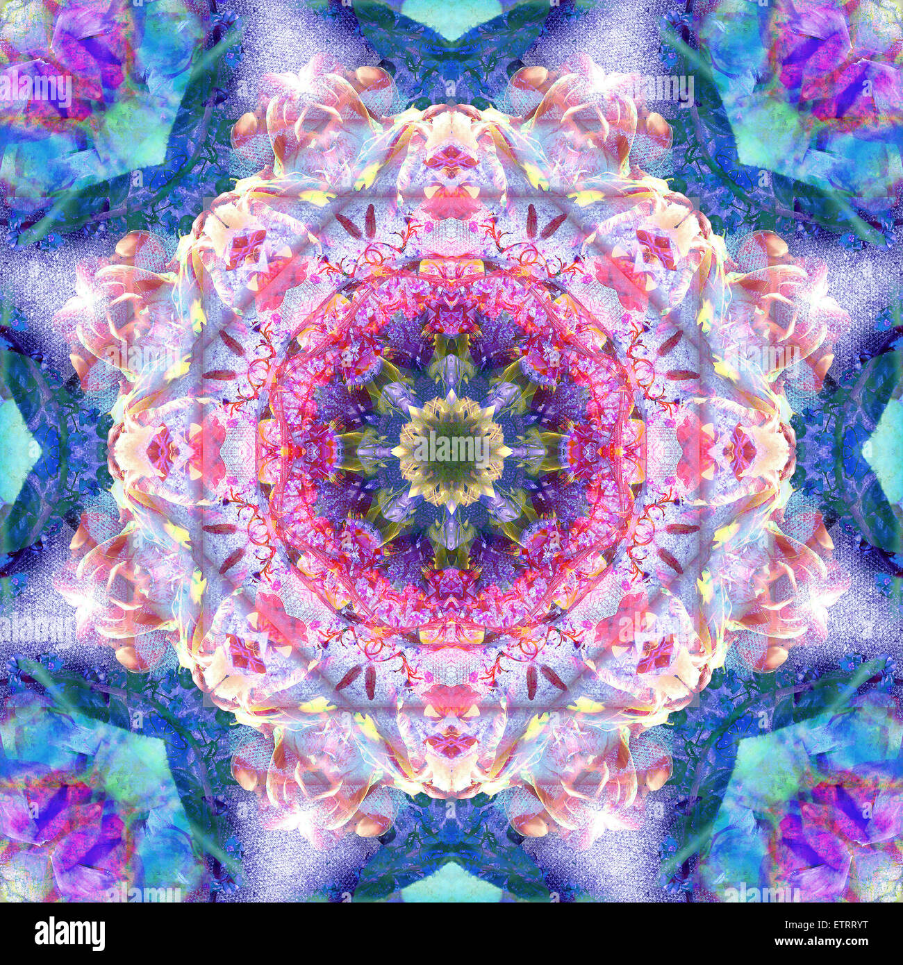 a mandala from flowers Stock Photo - Alamy