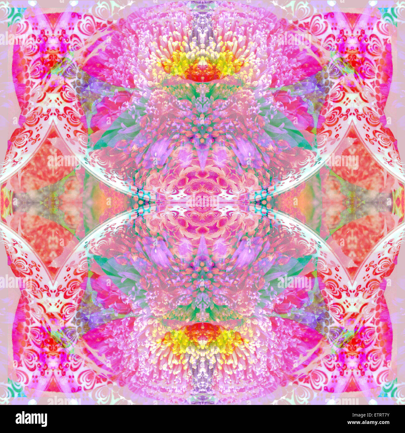 Pink flower mandala hi-res stock photography and images - Alamy