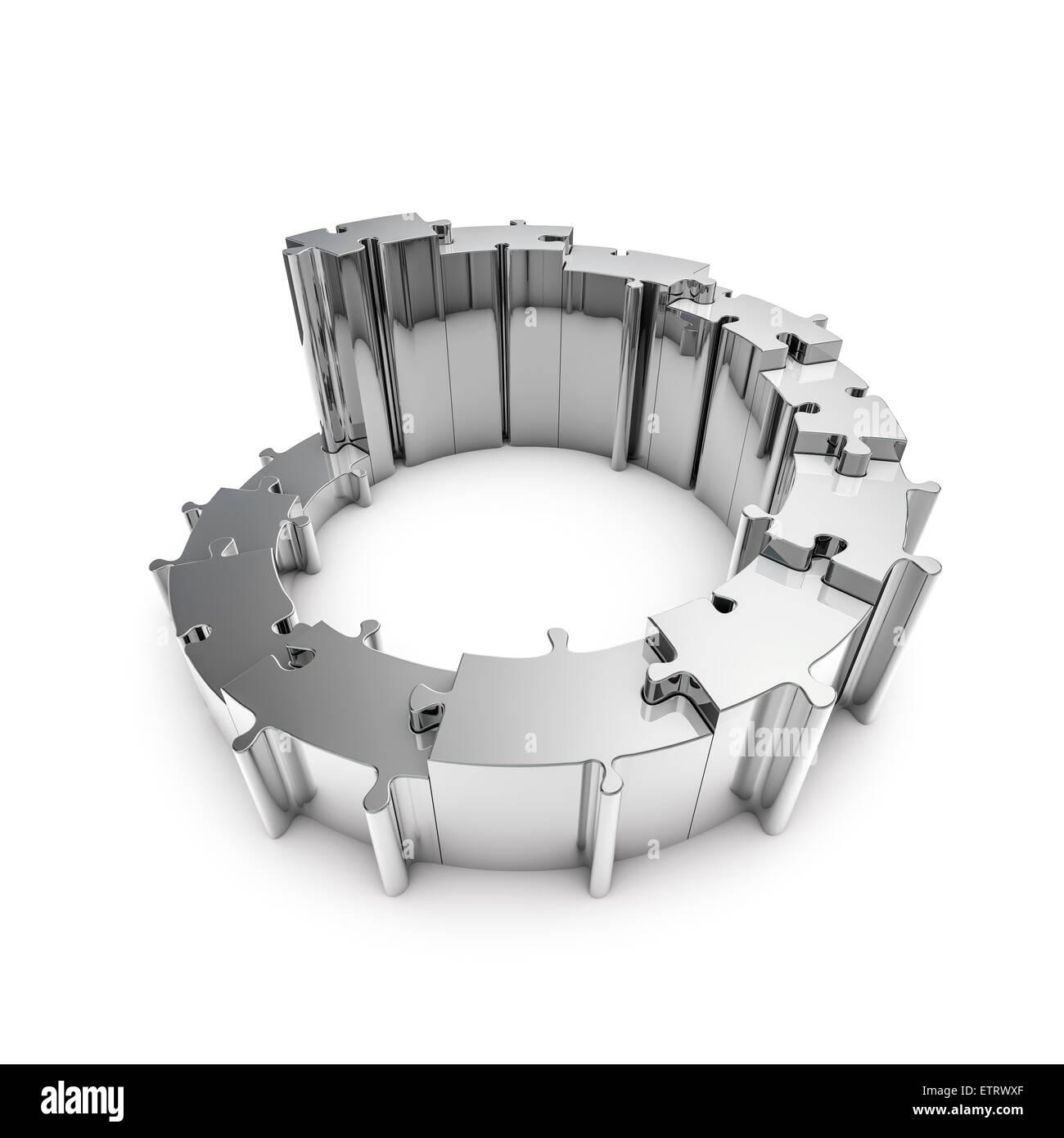 Silver metal puzzle hi-res stock photography and images - Alamy