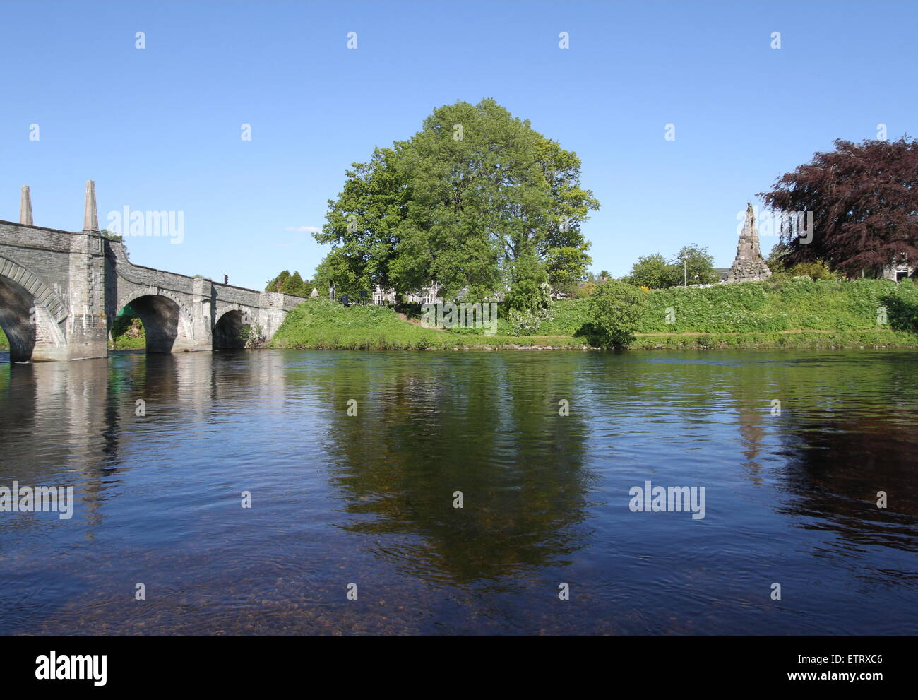 General Wade's bridge and Black Watch Monument Aberfeldy Scotland June ...