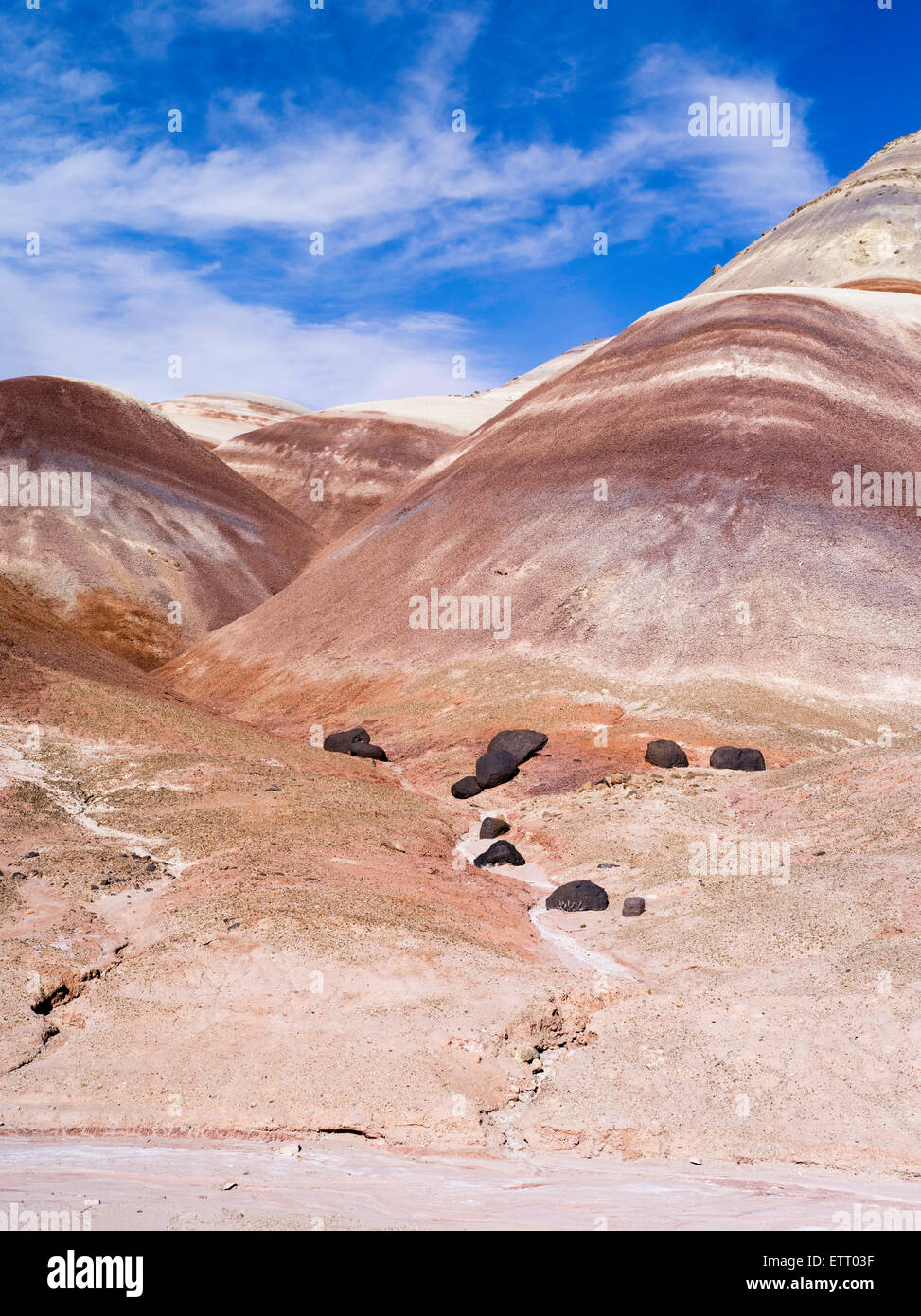 The colorful Bentonite Hills near Hanksville, Utah Stock Photo - Alamy