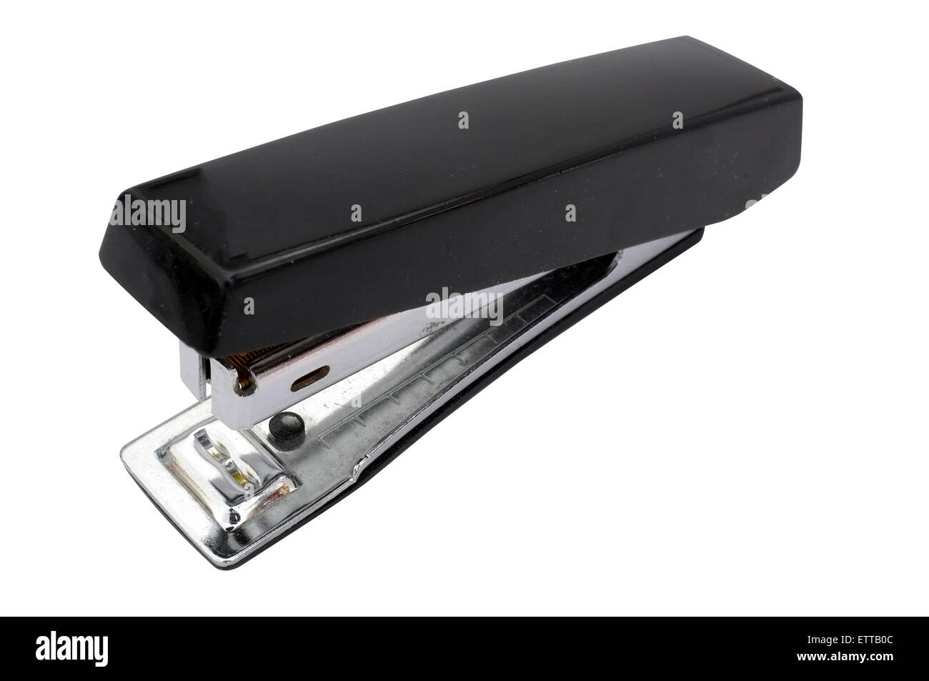 Black stapler stationary on white background Stock Photo - Alamy
