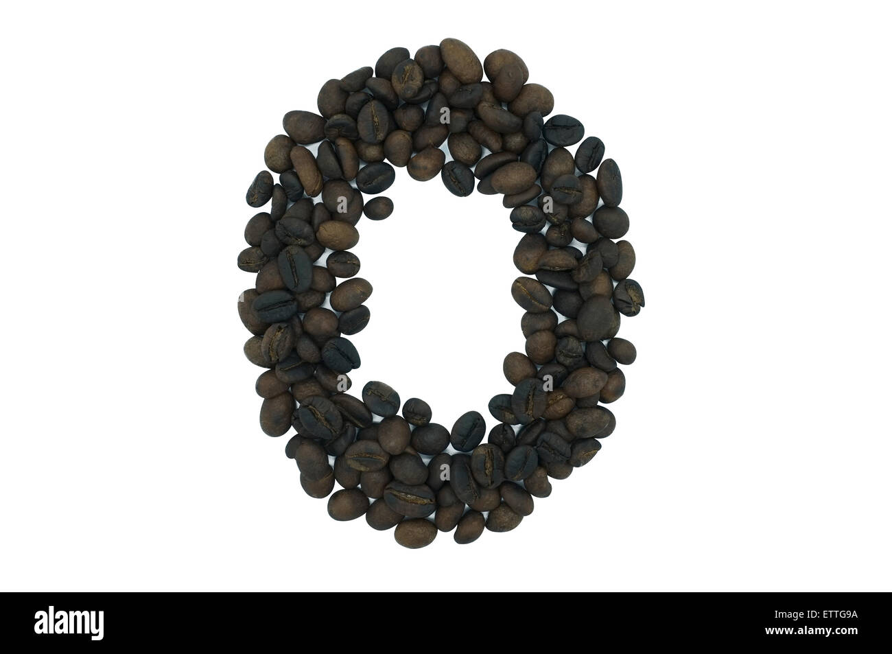 Creative alphabet from coffee bean isolated on white background Stock ...