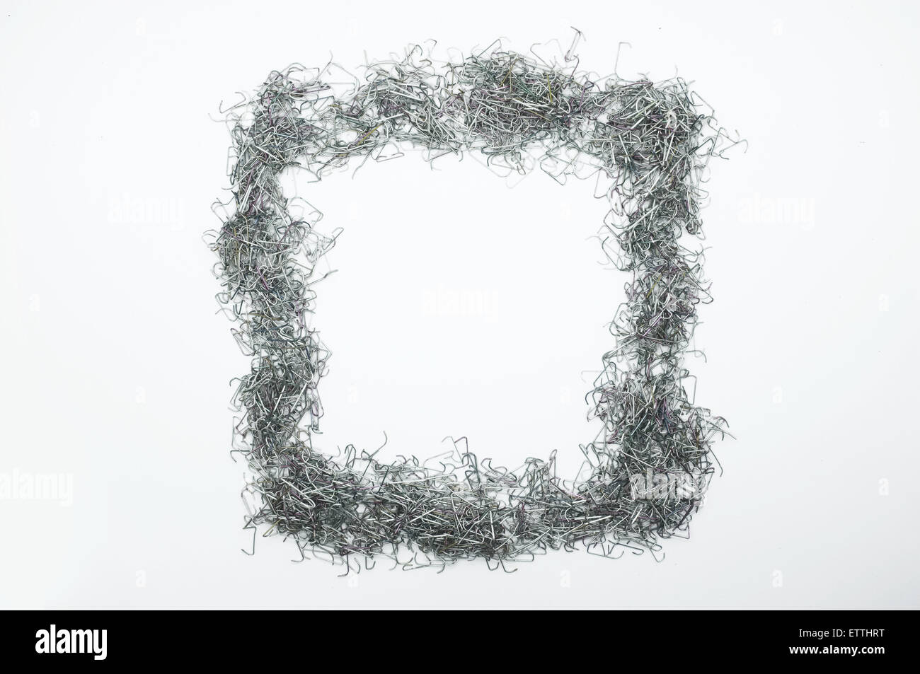 Used staple needle in shape of square, rectangular frame Stock Photo ...