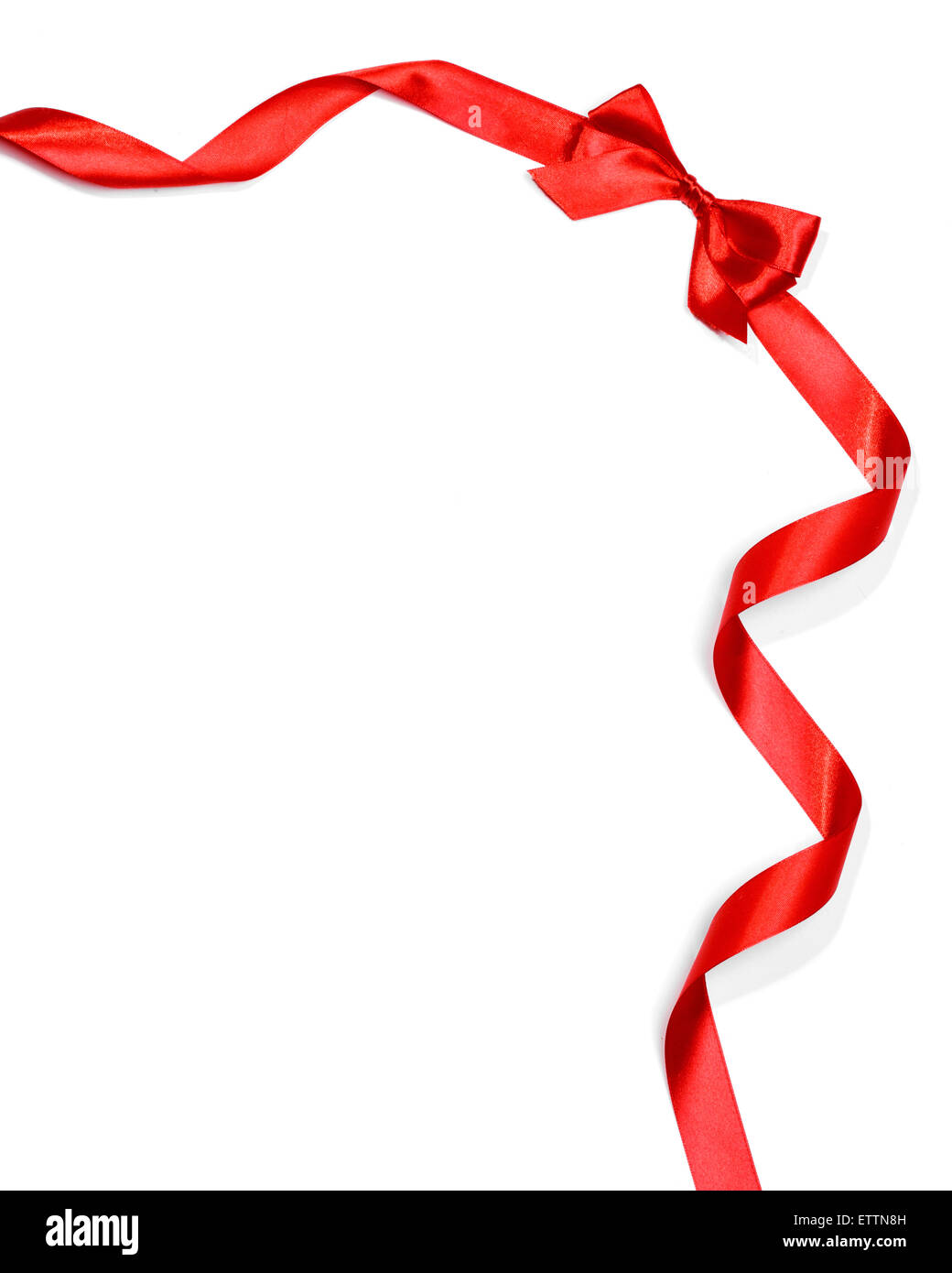 Red ribbons with bow Stock Photo - Alamy