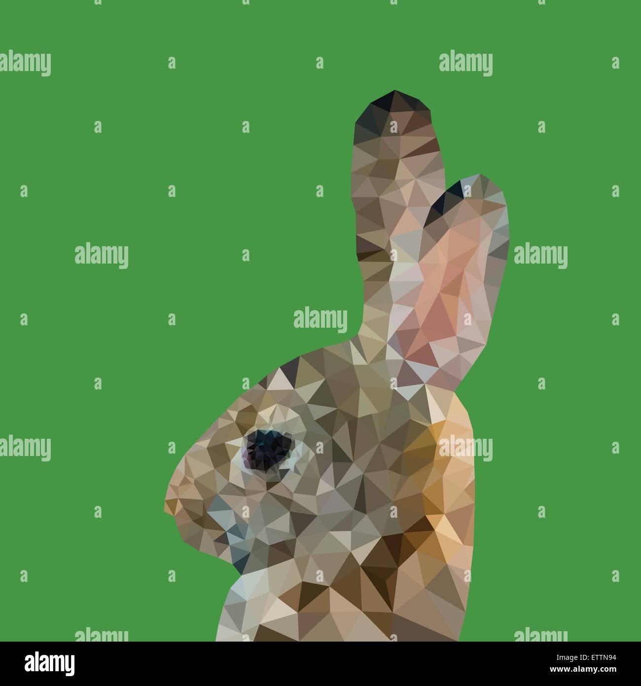 Abstract polygonal vector illustration. Portrait of rabbit Stock Vector ...