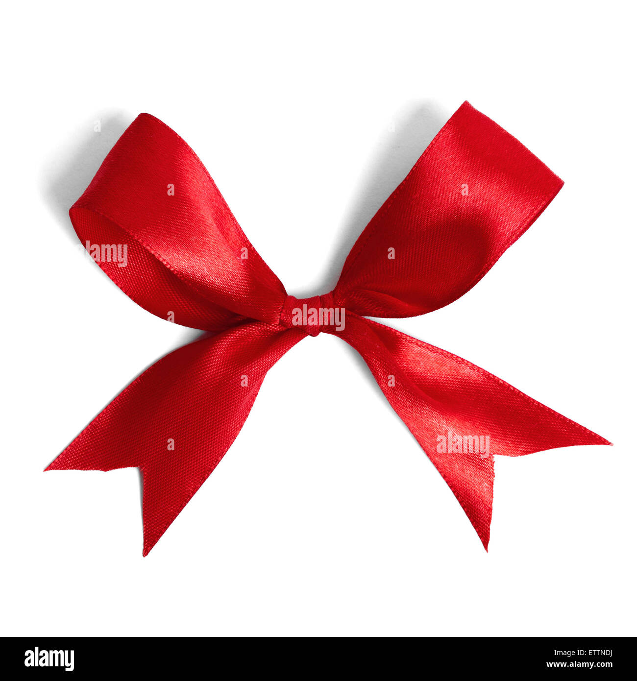 Shiny red ribbon on white background Stock Photo - Alamy