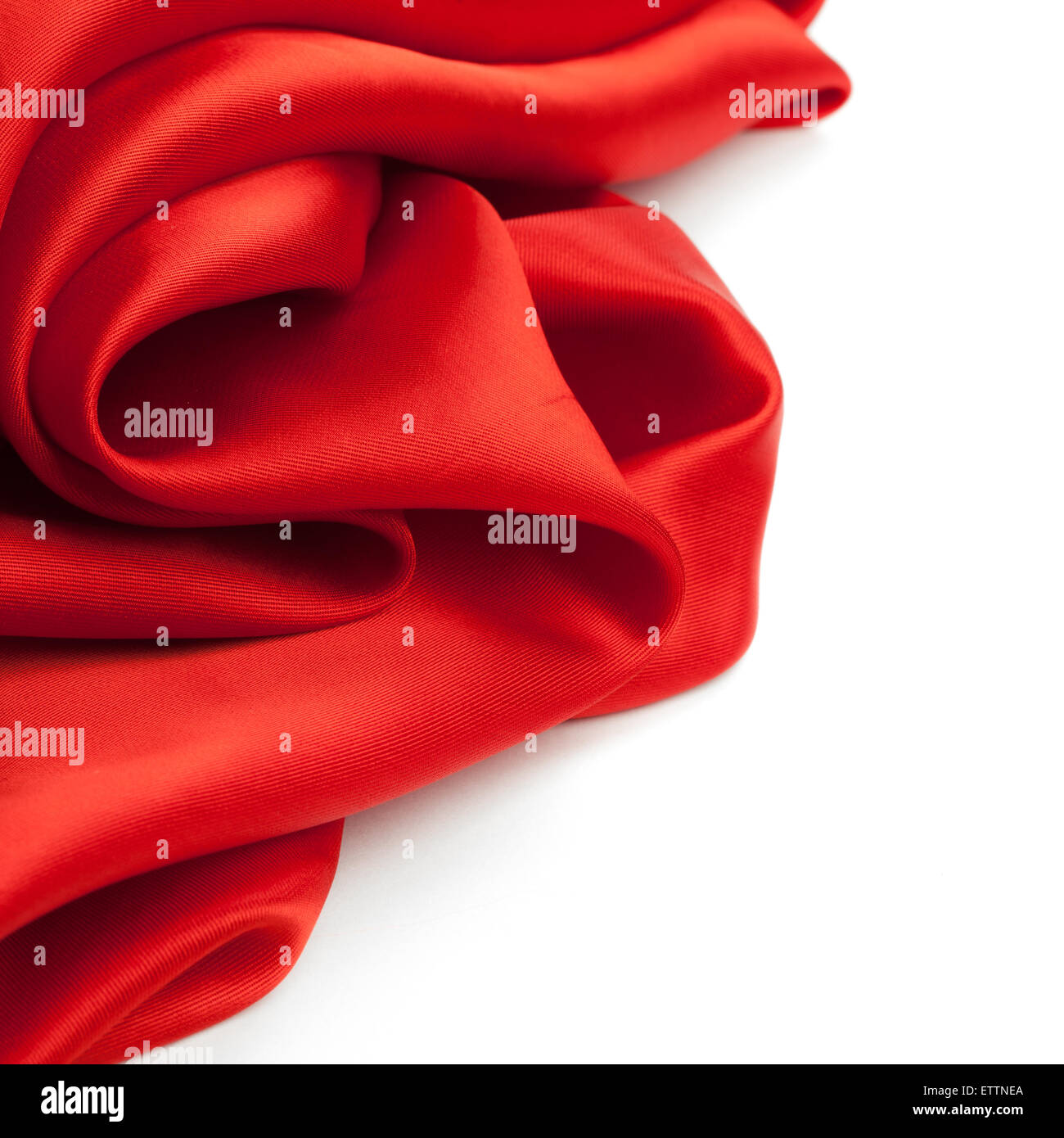 red fabric on a white background Stock Photo - Alamy