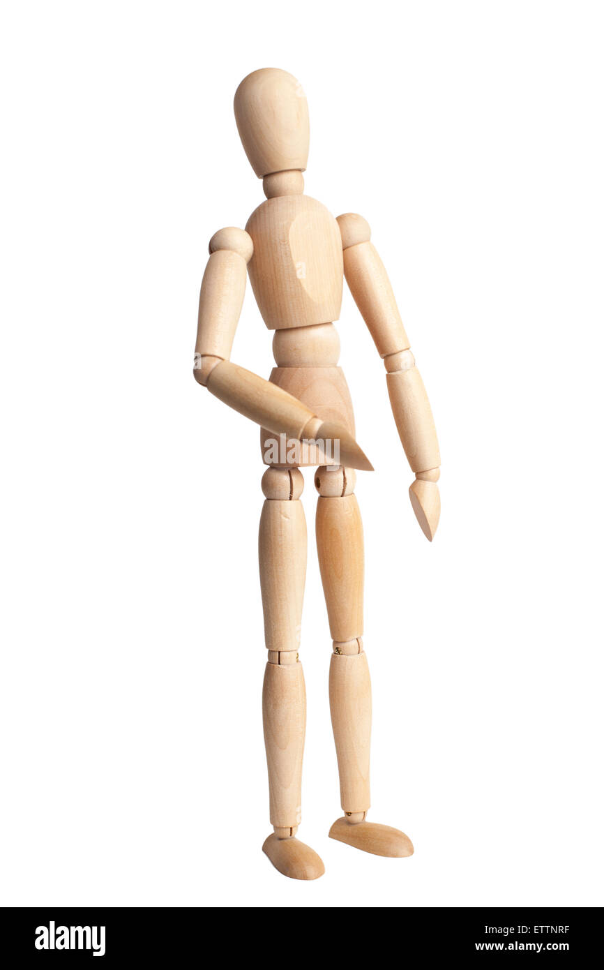 Wooden statue mannequin model Cut Out Stock Images & Pictures - Alamy