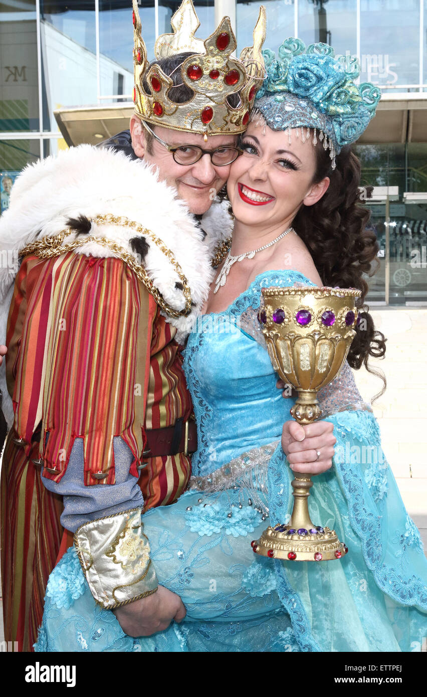 Spamalot Cast Photocall outside Milton Keynes Theatre as they start of ...