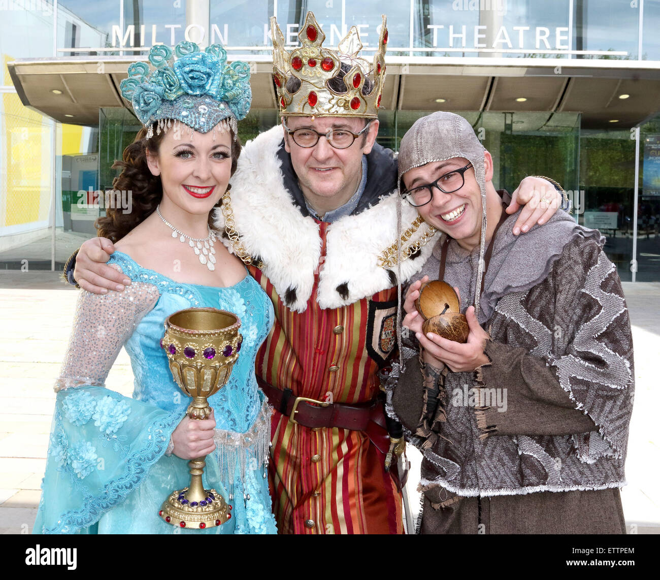 Spamalot Cast Photocall outside Milton Keynes Theatre as they start of ...