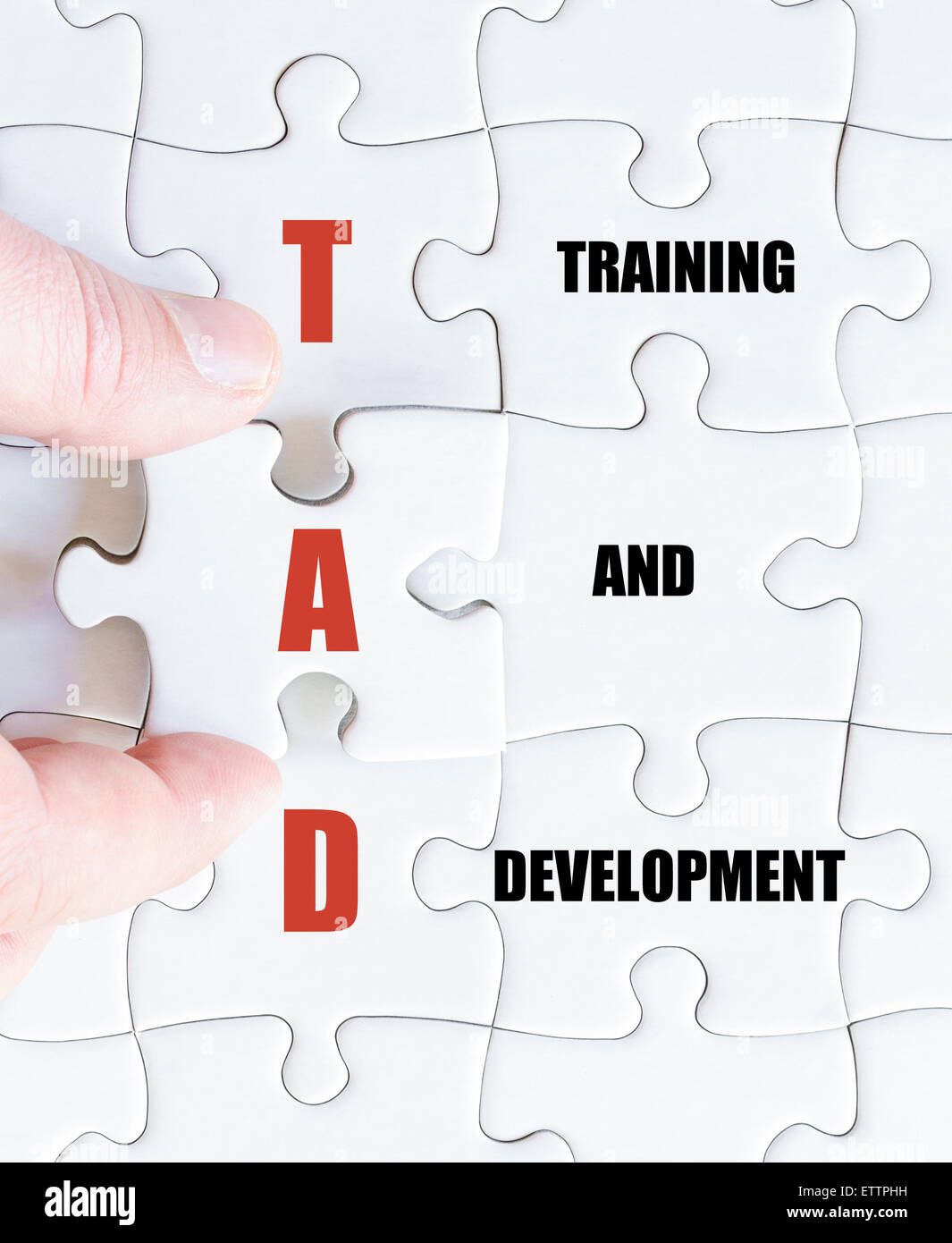 Concept image of Business Acronym TAD as Training And Development Stock ...