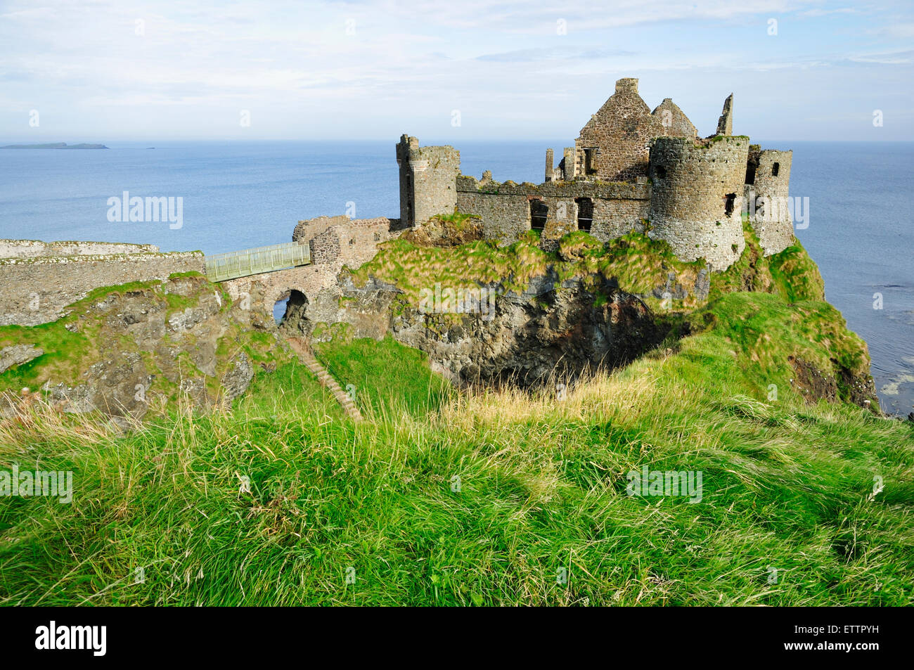 Dunluce Castle is a now-ruined medieval castle in Northern Ireland ...