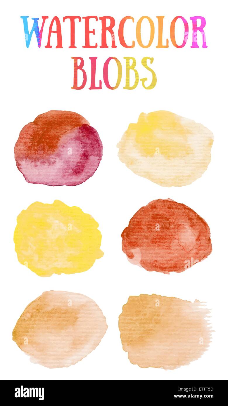 Hand painted watercolor blobs Stock Vector Image & Art - Alamy