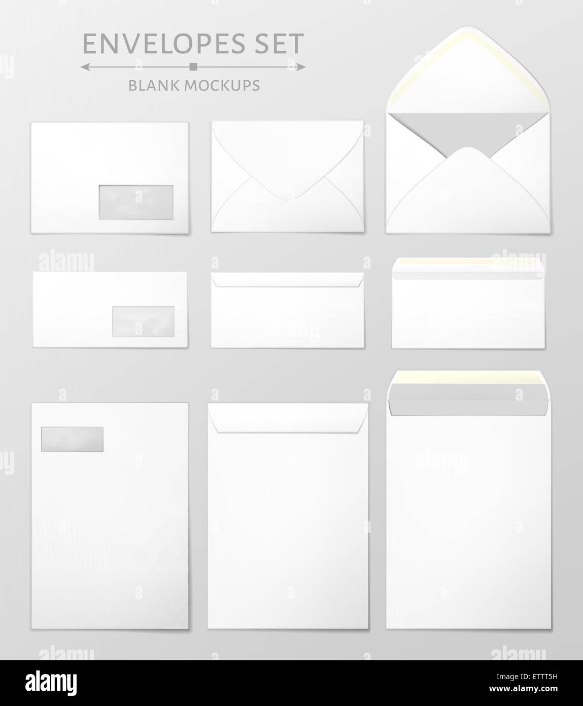Three envelopes set Stock Vector Image & Art - Alamy