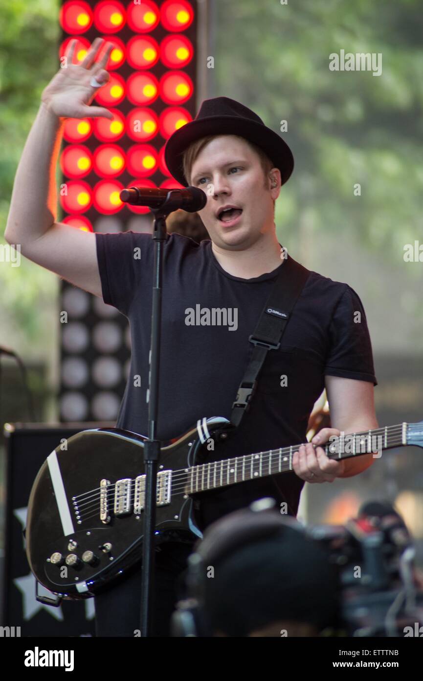 Patrick Stump on stage for NBC Today Show Concert with Fall Out Boy ...