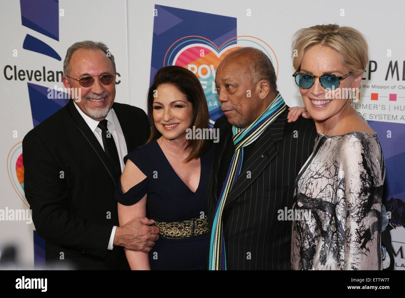 Emilio Estefan, Gloria Estefan, Quincy Jones, Sharon Stone at arrivals ...
