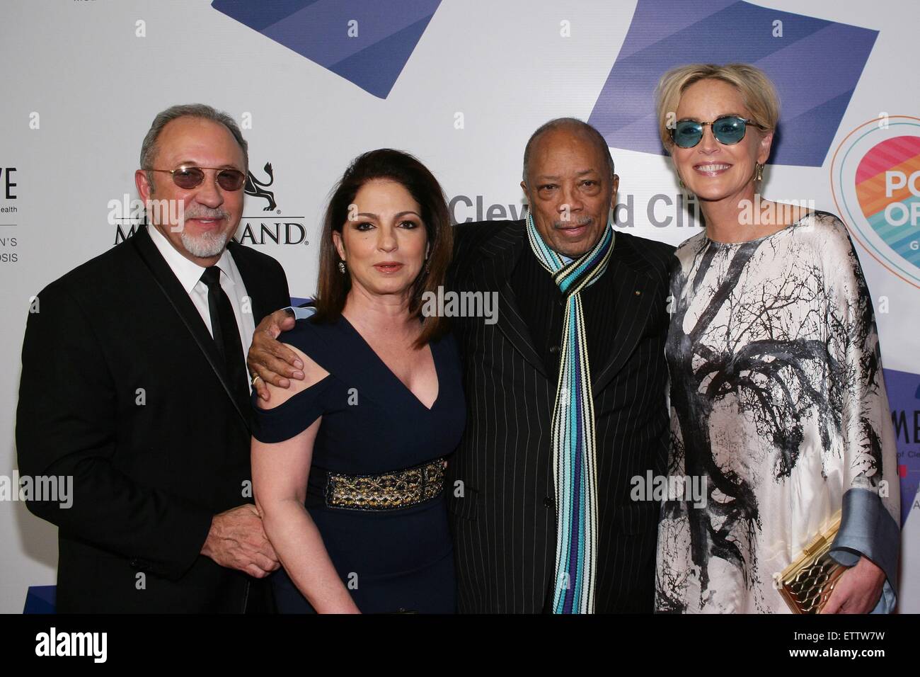 Emilio Estefan, Gloria Estefan, Quincy Jones, Sharon Stone at arrivals ...