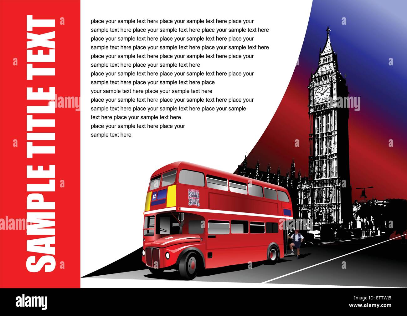Cover for brochure with London images. Vector illustration Stock Vector ...