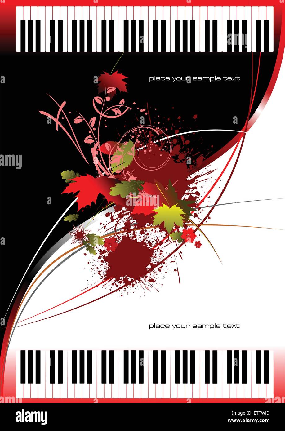 Cover for brochure with Two Pianos. Vector Stock Vector Image & Art - Alamy