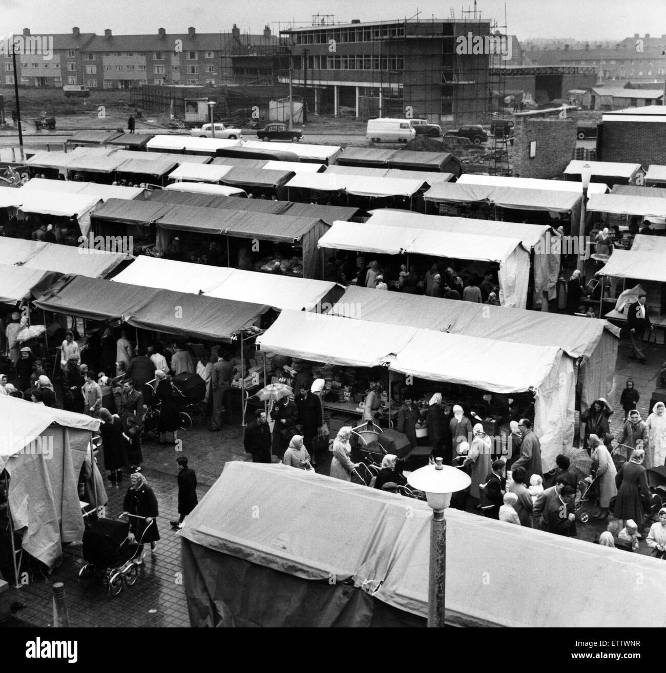 Kirkby's town market at a time when it was crowded with shoppers. 26th ...