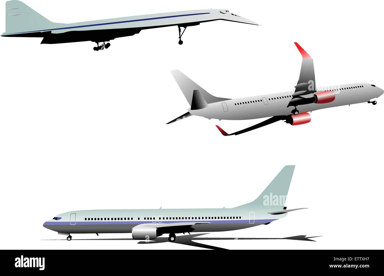 Concord airplane Stock Vector Images - Alamy