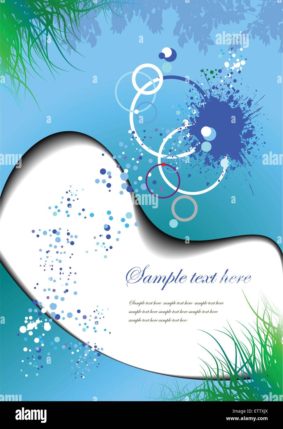 Blue spring grunge background. Vector illustration Stock Vector Image ...
