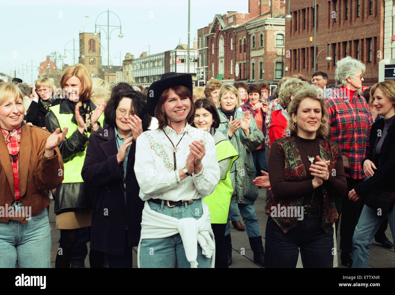 The Stockton Line Dance world record attempt in Stockton town centre ...