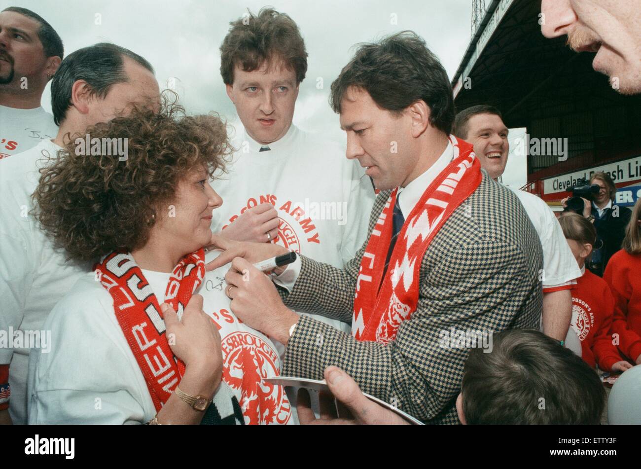 Bryan Robson being unveiled as the new Manager for Middlesbrough F.C ...