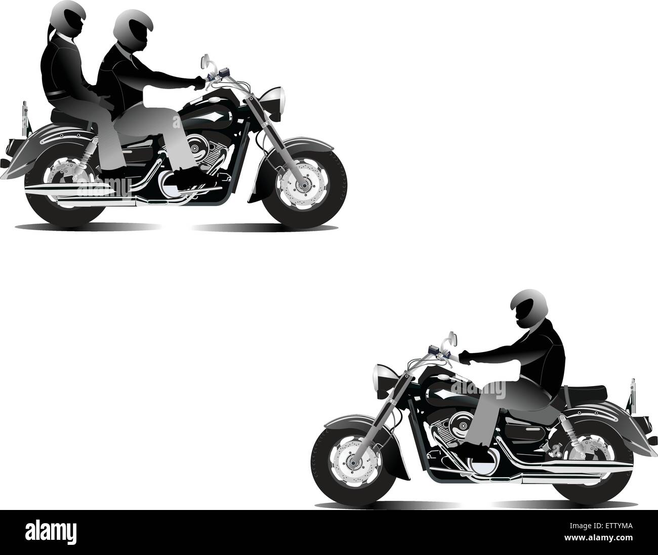 Three bikers Stock Vector Images - Alamy