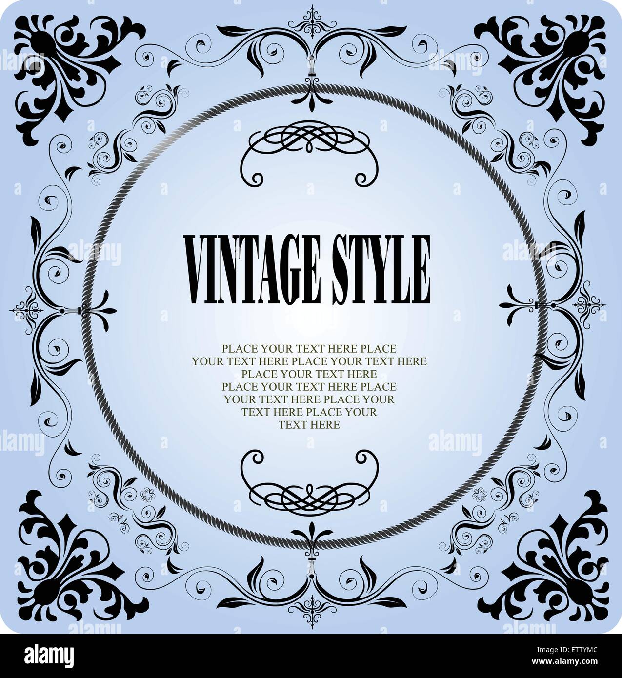 Vintage style frame. Vector illustration Stock Vector Image & Art - Alamy