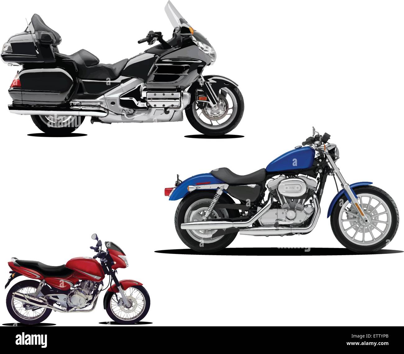 Three vector illustrations of motorcycle Stock Vector Image & Art - Alamy