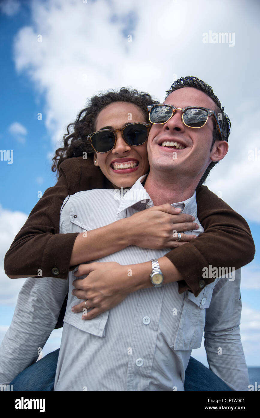 Latin couple outdoors Stock Photo - Alamy