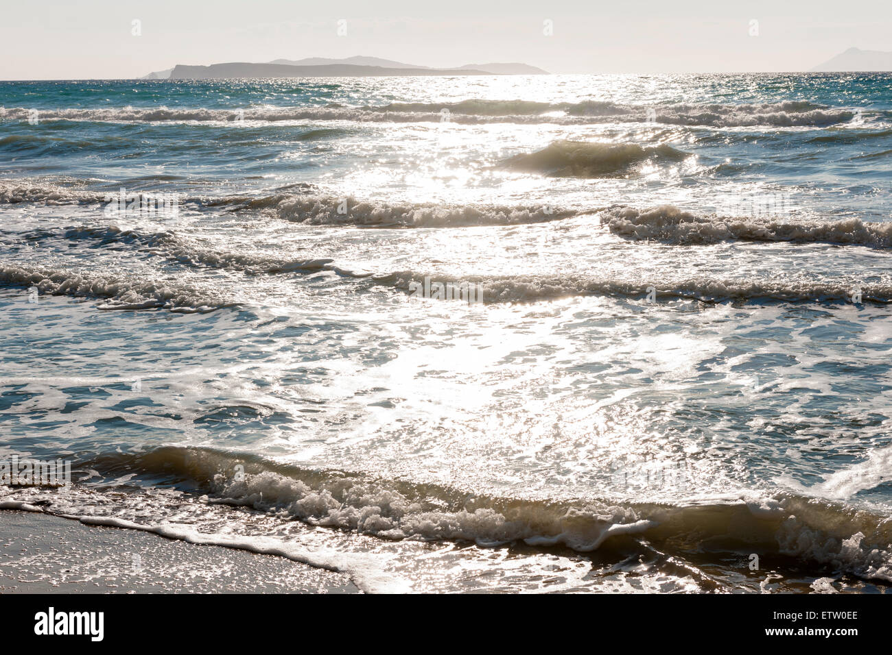 Greece, Corfu, Arillas beach in the evening Stock Photo - Alamy