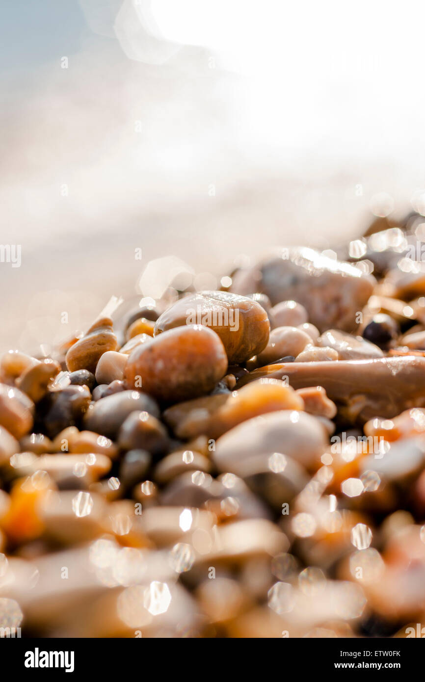 Greece, Corfu, close-up of pebble beach Stock Photo - Alamy