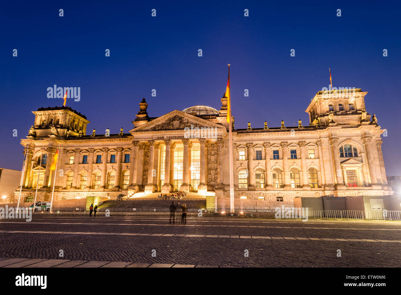 Germany, Berlin, View of Reichstag building at night Stock Photo - Alamy