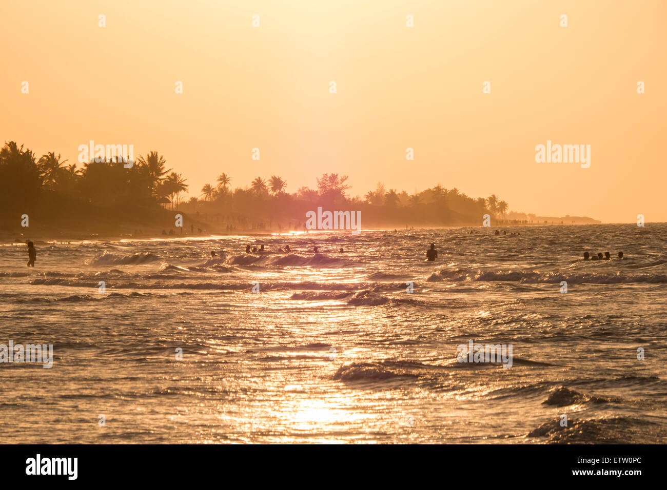 Cuba, Guanabo, people bathing in the Caribbean Sea Stock Photo - Alamy