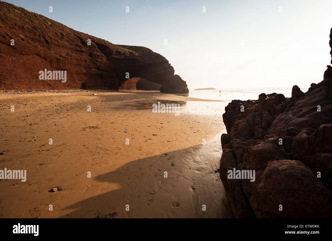 Africa, Morocco, beach with natural arch Stock Photo - Alamy