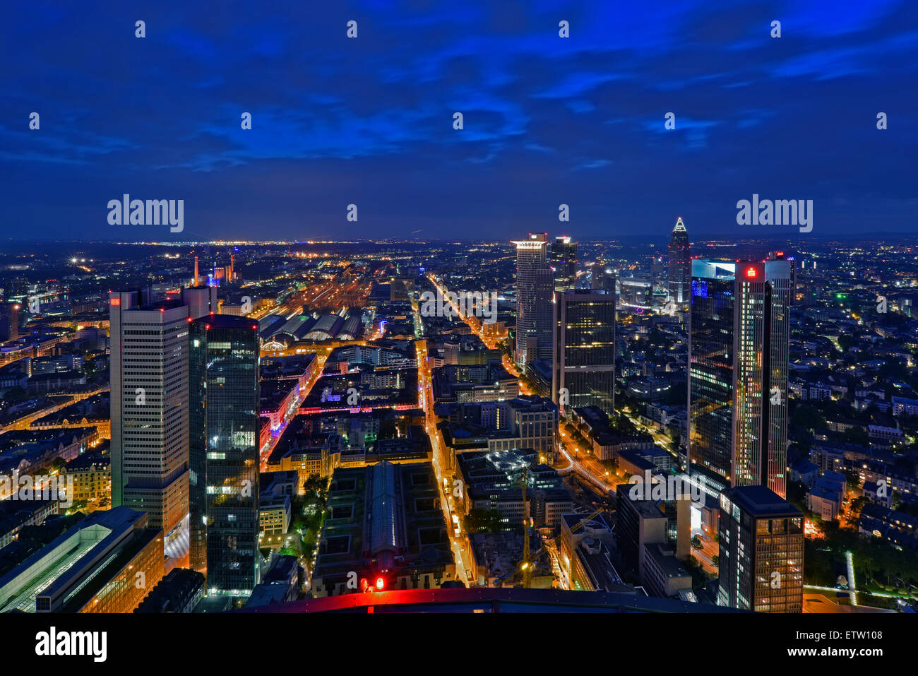 Germany, Frankfurt, skyline at night Stock Photo - Alamy