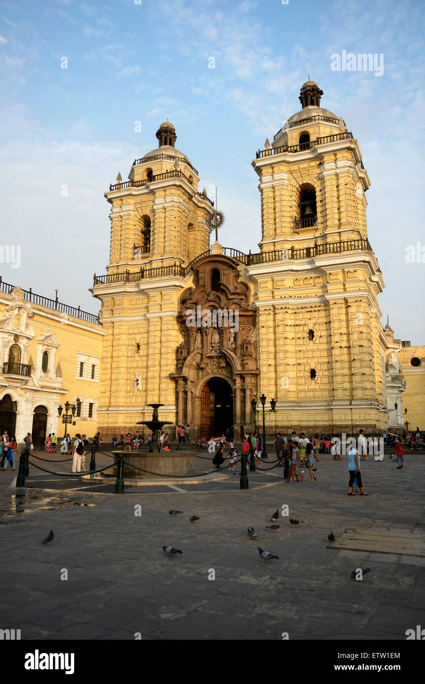 Peru, Lima, UNESCO world heritage site, Church of San Francisco Stock ...