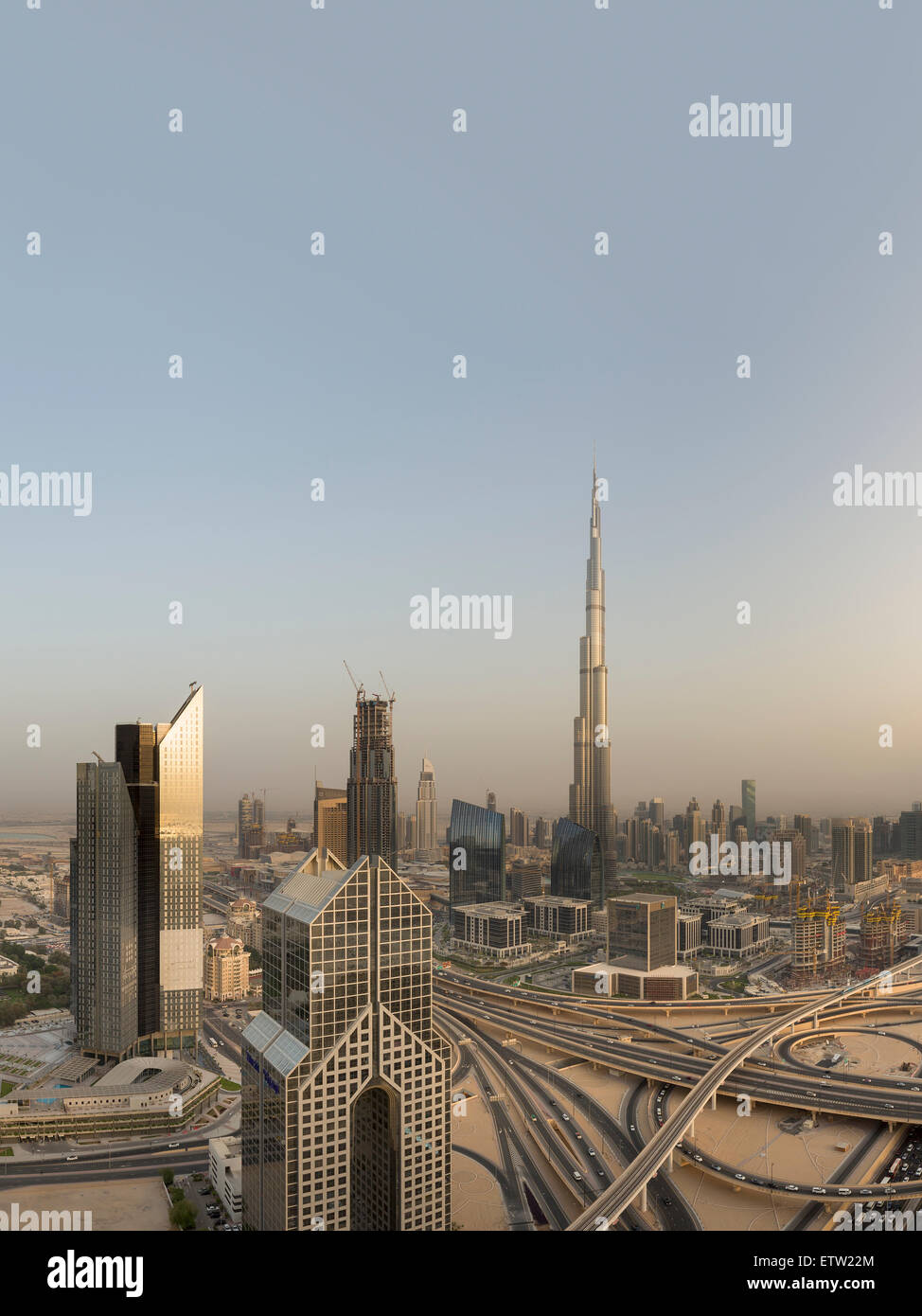 United Arab Emirates, Dubai City, Interchange at Sheikh Zayed Road with ...