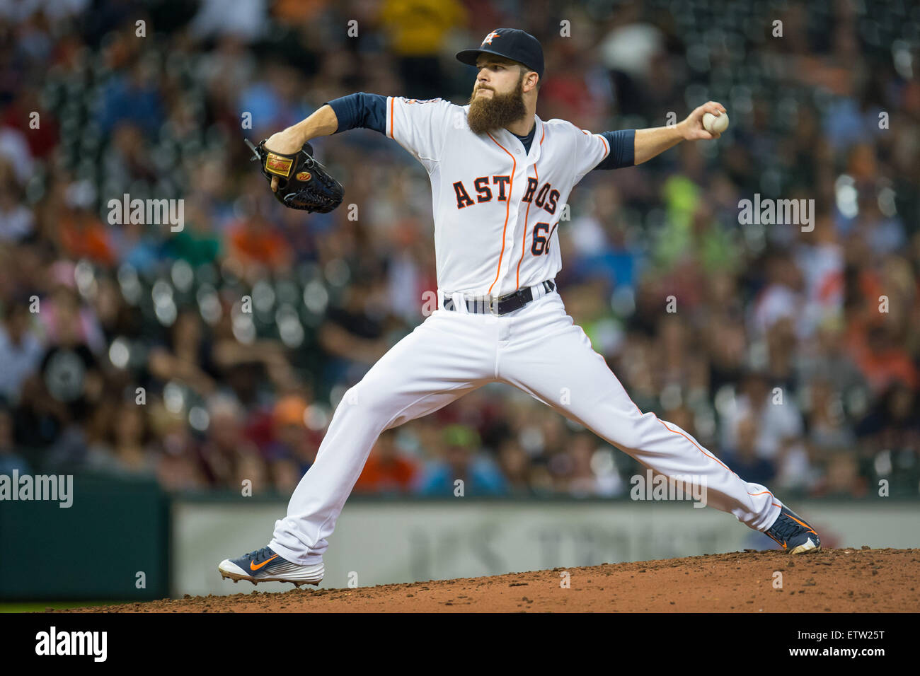 Houston, Texas, USA. 15th June, 2015. Houston Astros starting pitcher ...