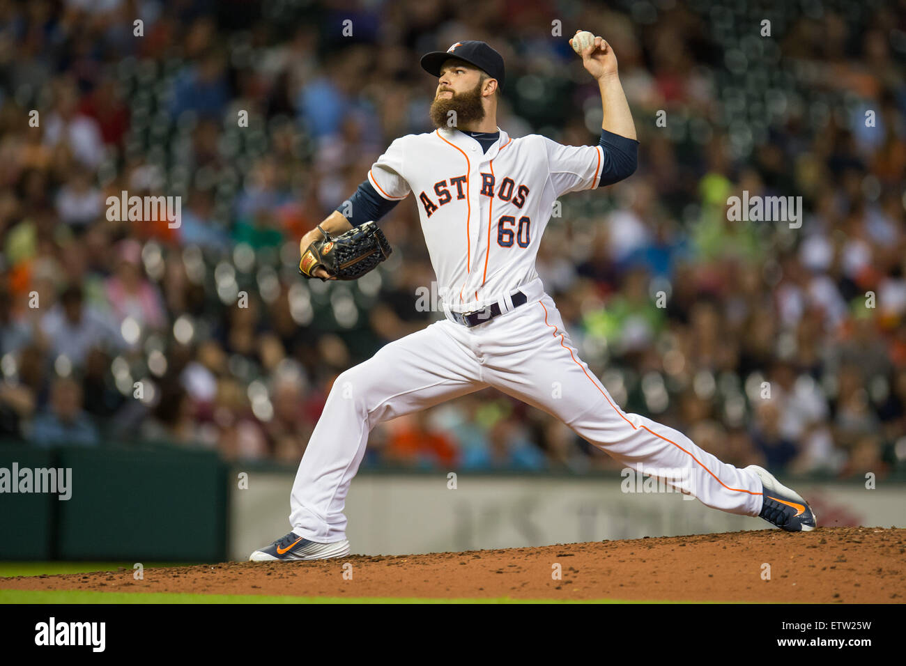 Houston, Texas, USA. 15th June, 2015. Houston Astros starting pitcher ...